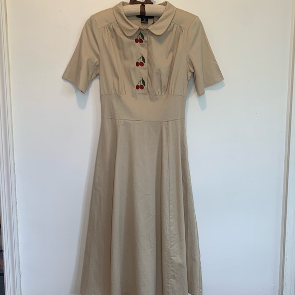 Collectif | Dresses | Collectif Doriane Cherry Swing Retro 5s Midi ...